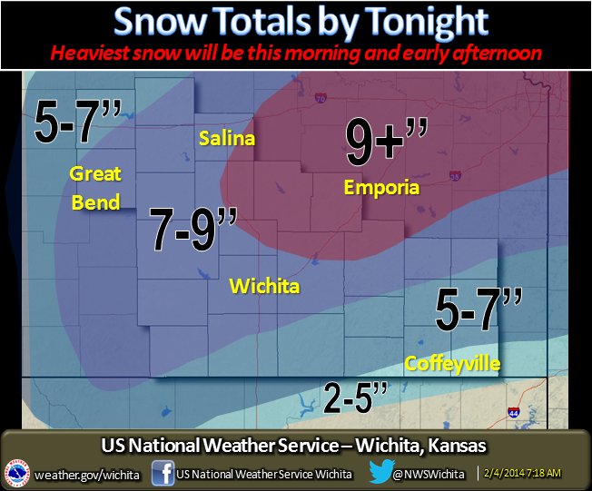 Heavy snow across Kansas - The Salina Post